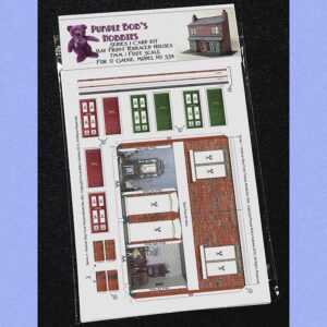 7mm Terraced House With Bay Windows Card Model Kit | Purple Bob's Hobbies