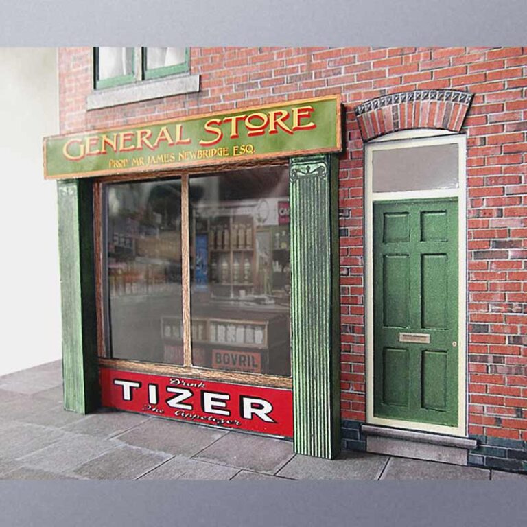 7mm Victorian Terrace Shop Card Model Kit | Purple Bob's Hobbies