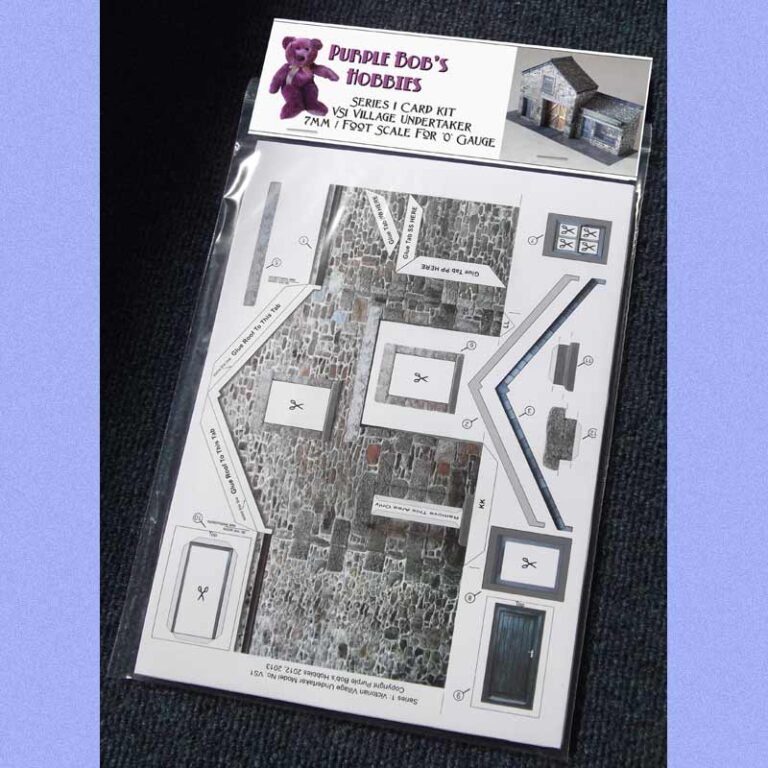 7mm Victorian Village Undertaker Card Model Kit | Purple Bob's Hobbies