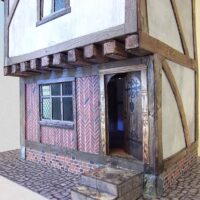 7mm Tudor Town House Half Releif Card Model Kit | Purple Bob's Hobbies